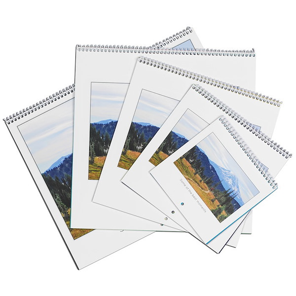 Center spiral bound wall calendars