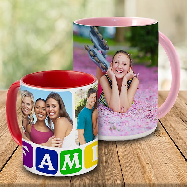 Custom Color Accent Mugs | Photo Print Color Accent Mugs | MyPix2