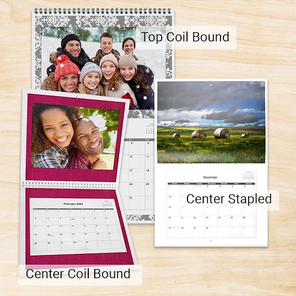 Personalized Wall Calendars available in many sizes and styles