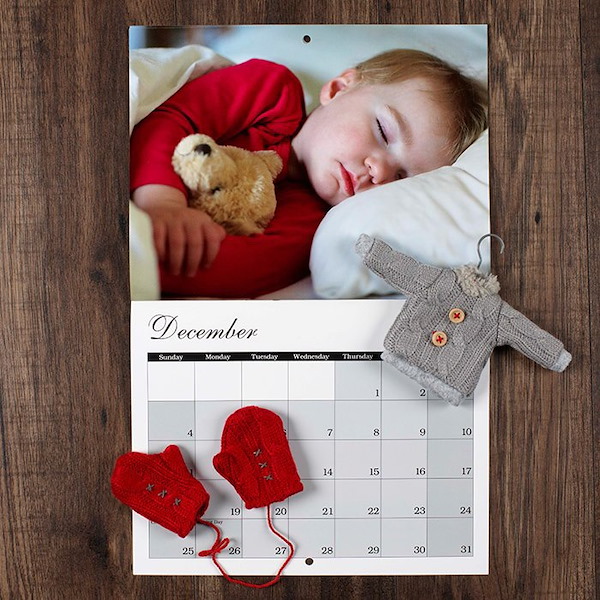 Traditional stapled calendar personalized with your photos